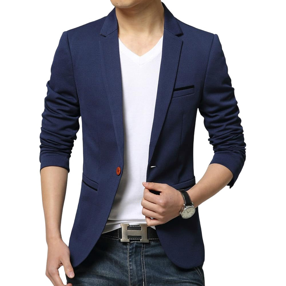 KRE Prime Men One Button Slim Fit Blazer